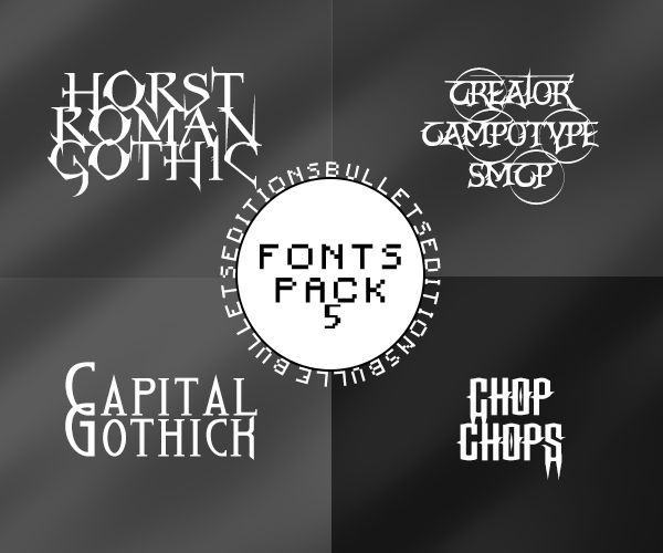 v. FONTS PACK by BULLETSEDITIONS on DeviantArt