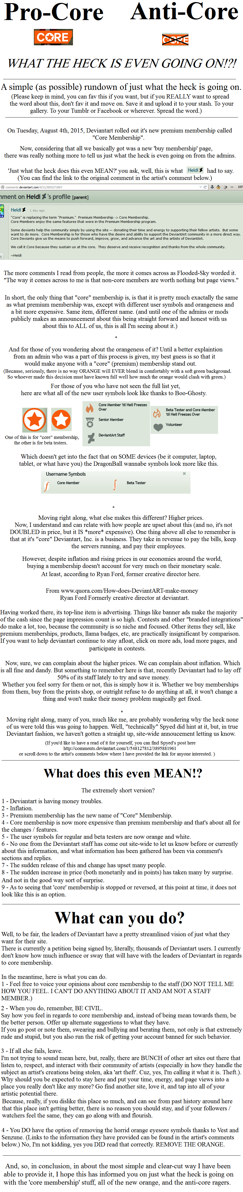 Pro-Core, Anti-Core, WHAT'S GOING ON!? - Explained by Tanner28 on ...