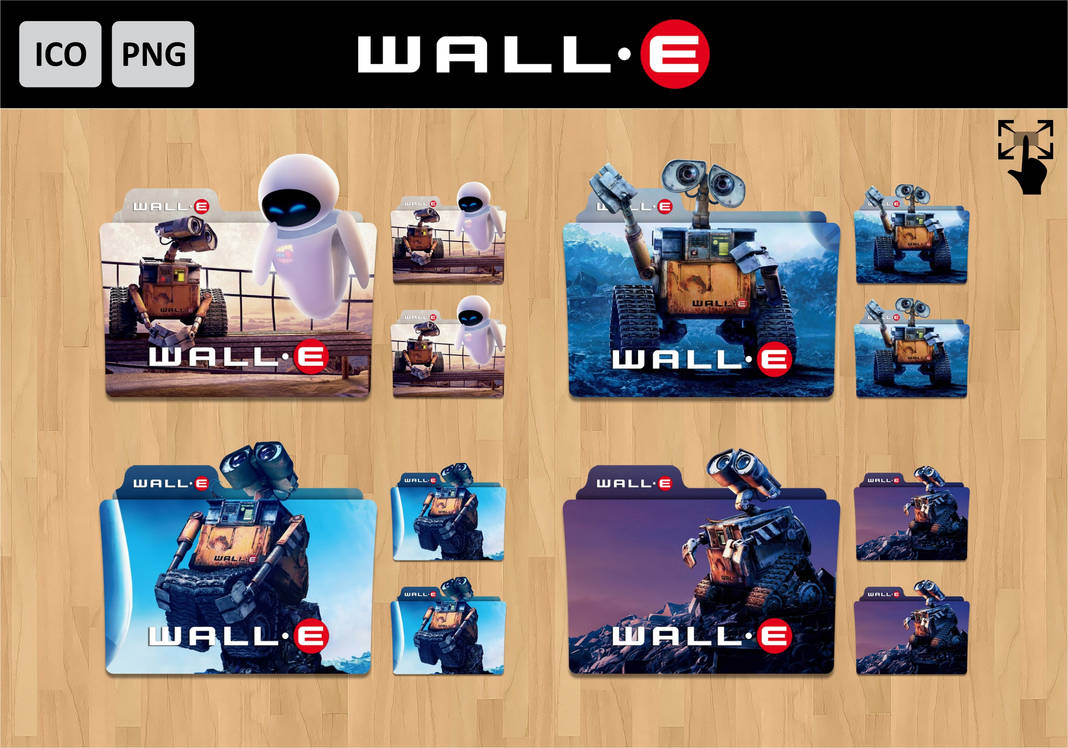 Wall-E (2008) Folder Icon Pack by dianzpurba on DeviantArt