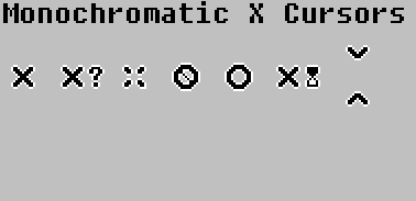 Monochromatic X Cursors by q335r49 on DeviantArt