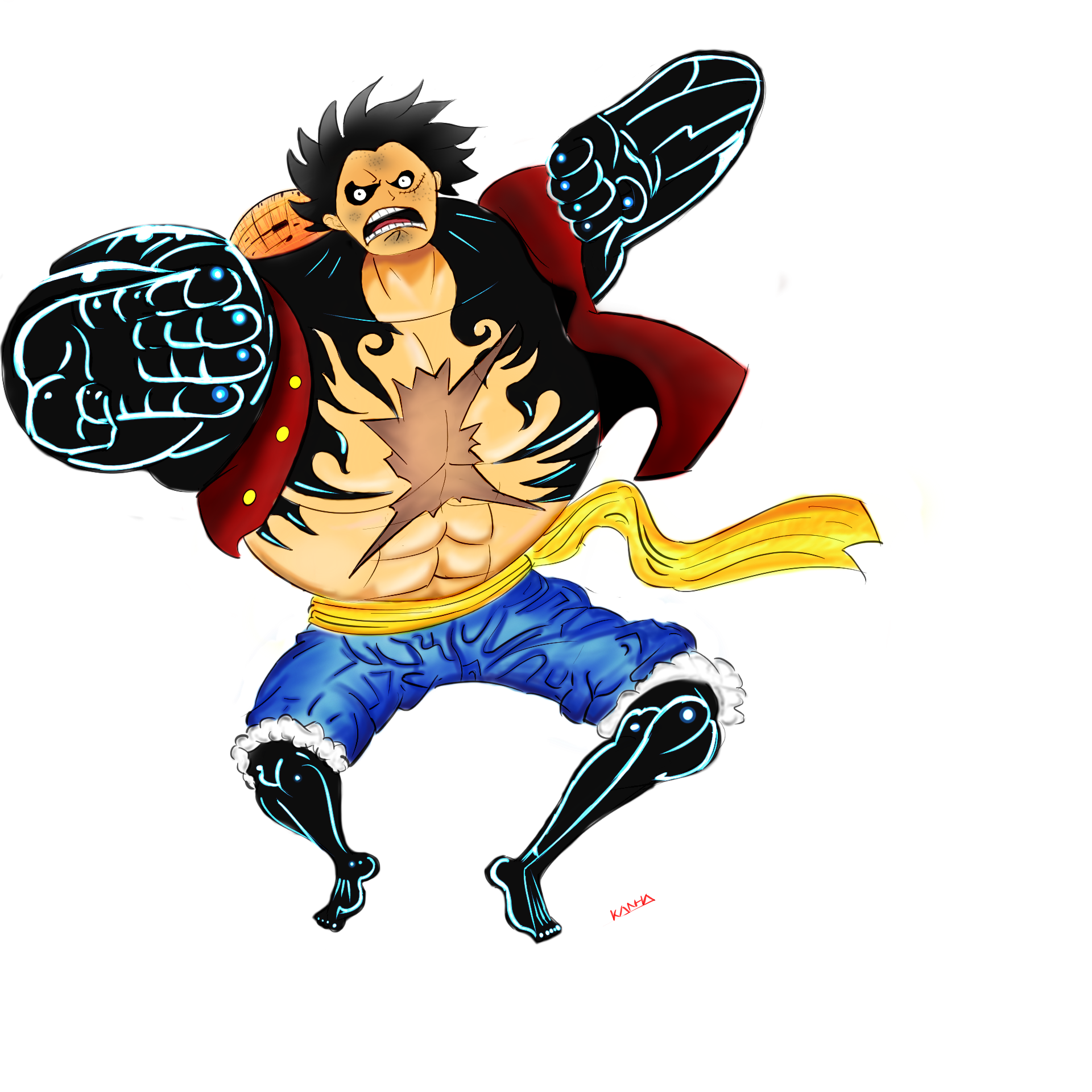 Monkey D.Luffy 4th GEAR by kAnHa9 on DeviantArt