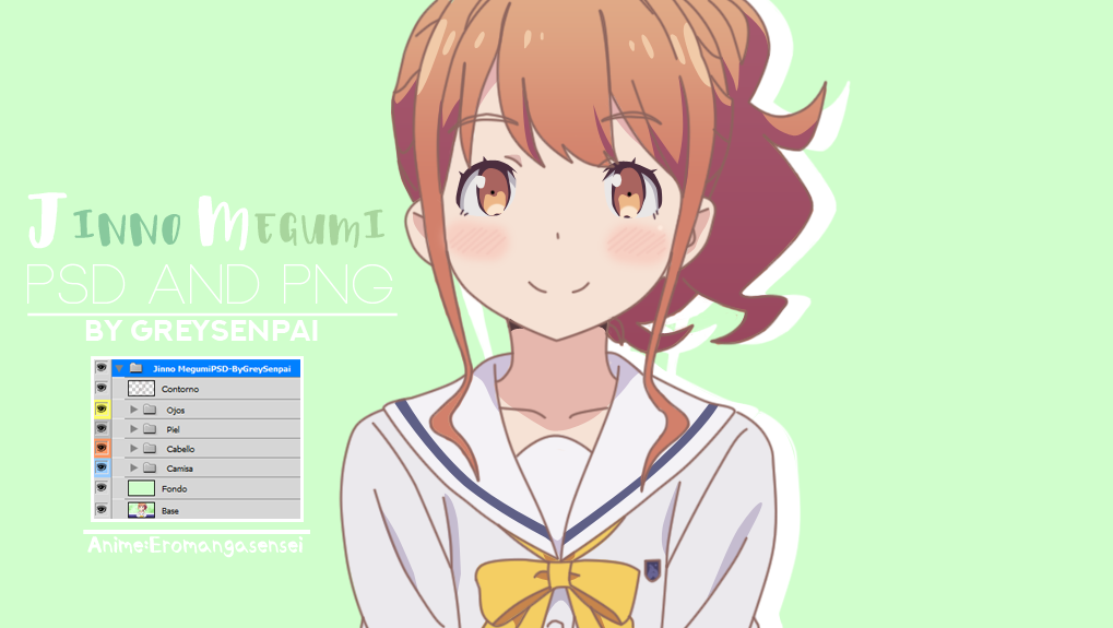 Jinno Megumi PSD/PNG by GreySenpai on DeviantArt