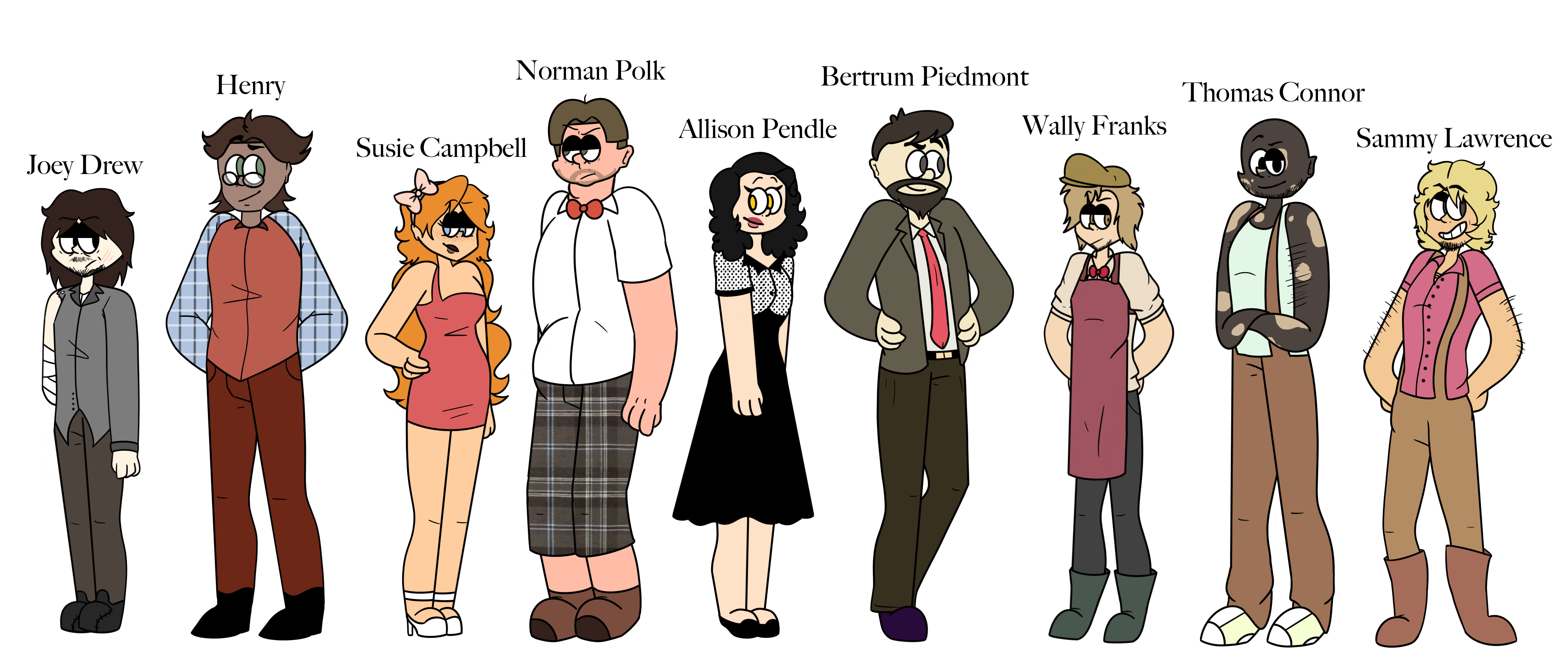 Some BATIM human characters. by Miss-Bored on DeviantArt