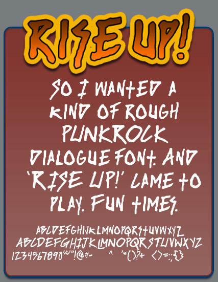 Rise Up font by shonenpunk on DeviantArt