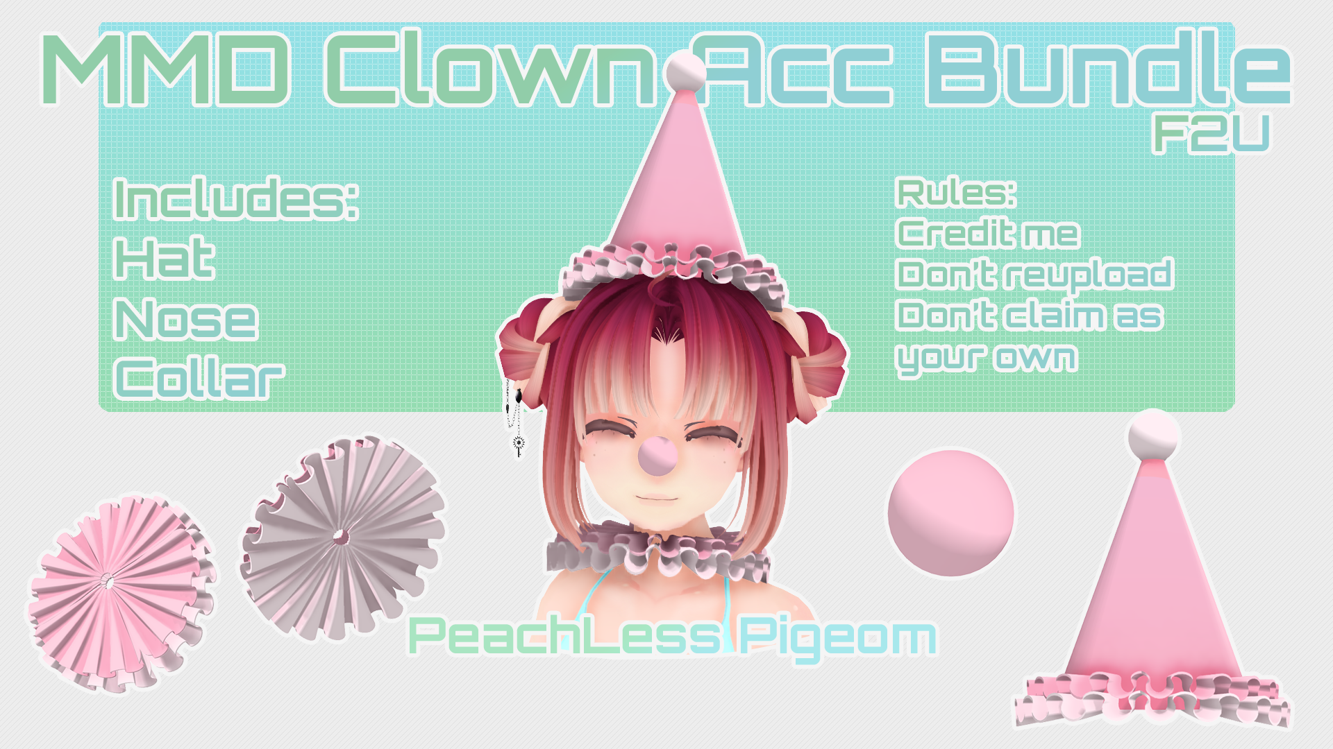 MMD Clown Accessory Bundle + [DL] by PeachlessPigeom on DeviantArt