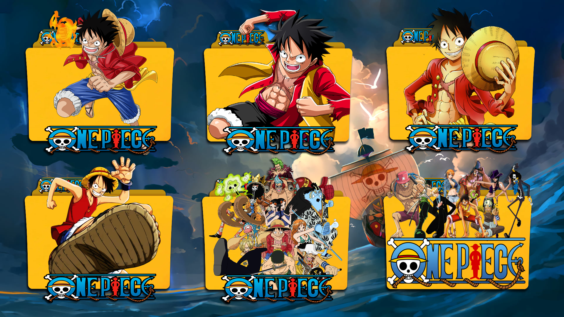 One Piece Folder Icon Part 1 by azarudeensaha on DeviantArt