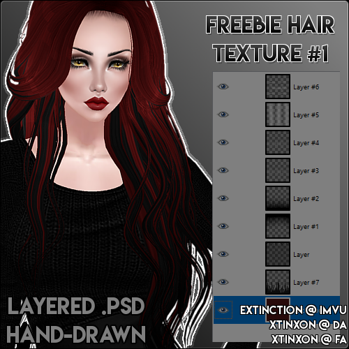 [IMVU] Freebie Hair Texture #1 .PSD by xtinxon on DeviantArt