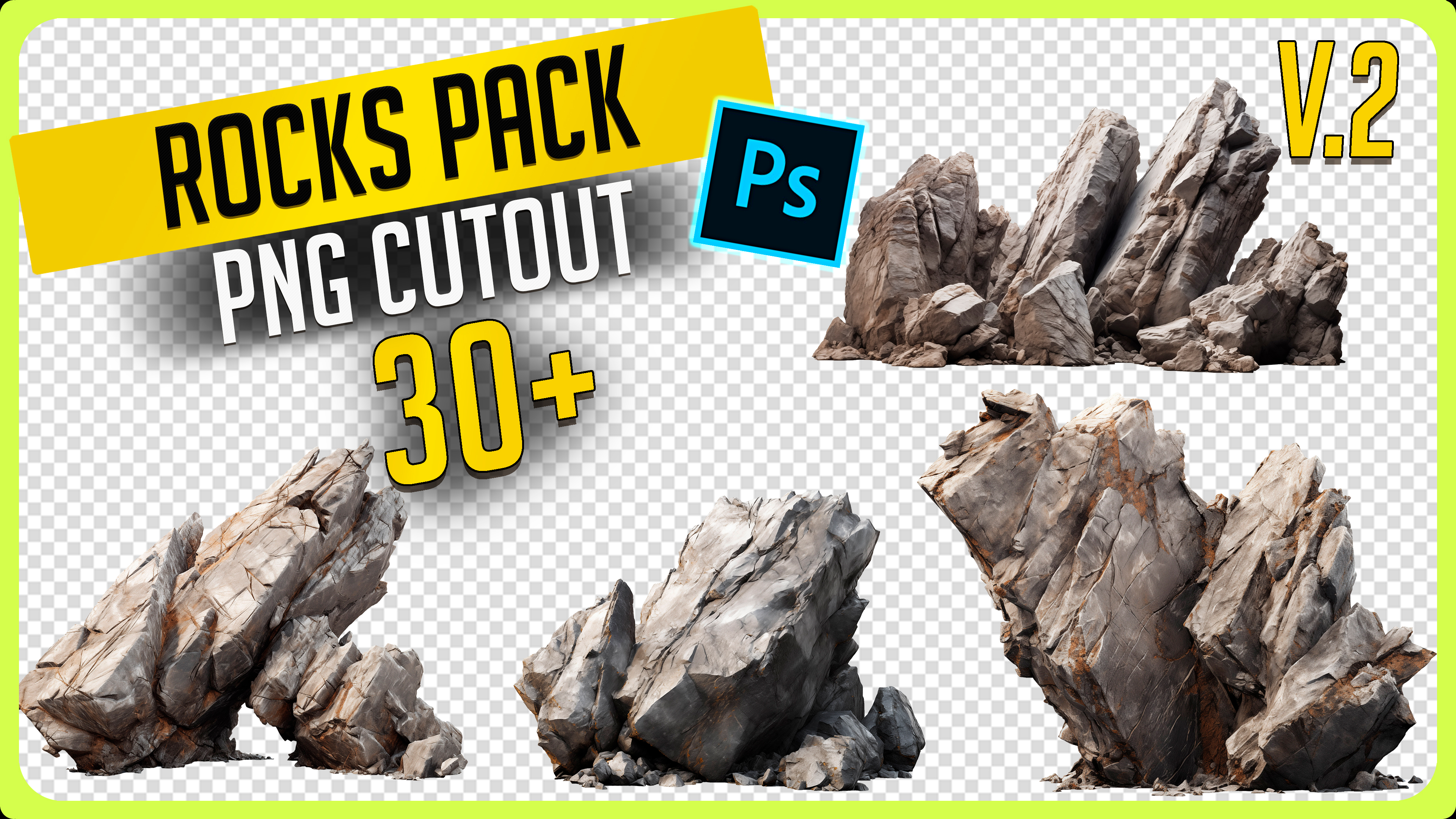 30+ PNG Cutout Rocks and Stones (V.2) by Blazgad on DeviantArt