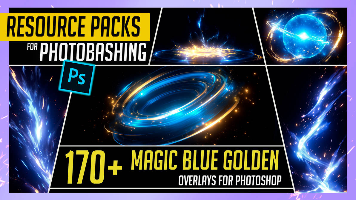 PHOTOBASH 170+ Magic Blue Golden Overlay Effects by Blazgad on DeviantArt