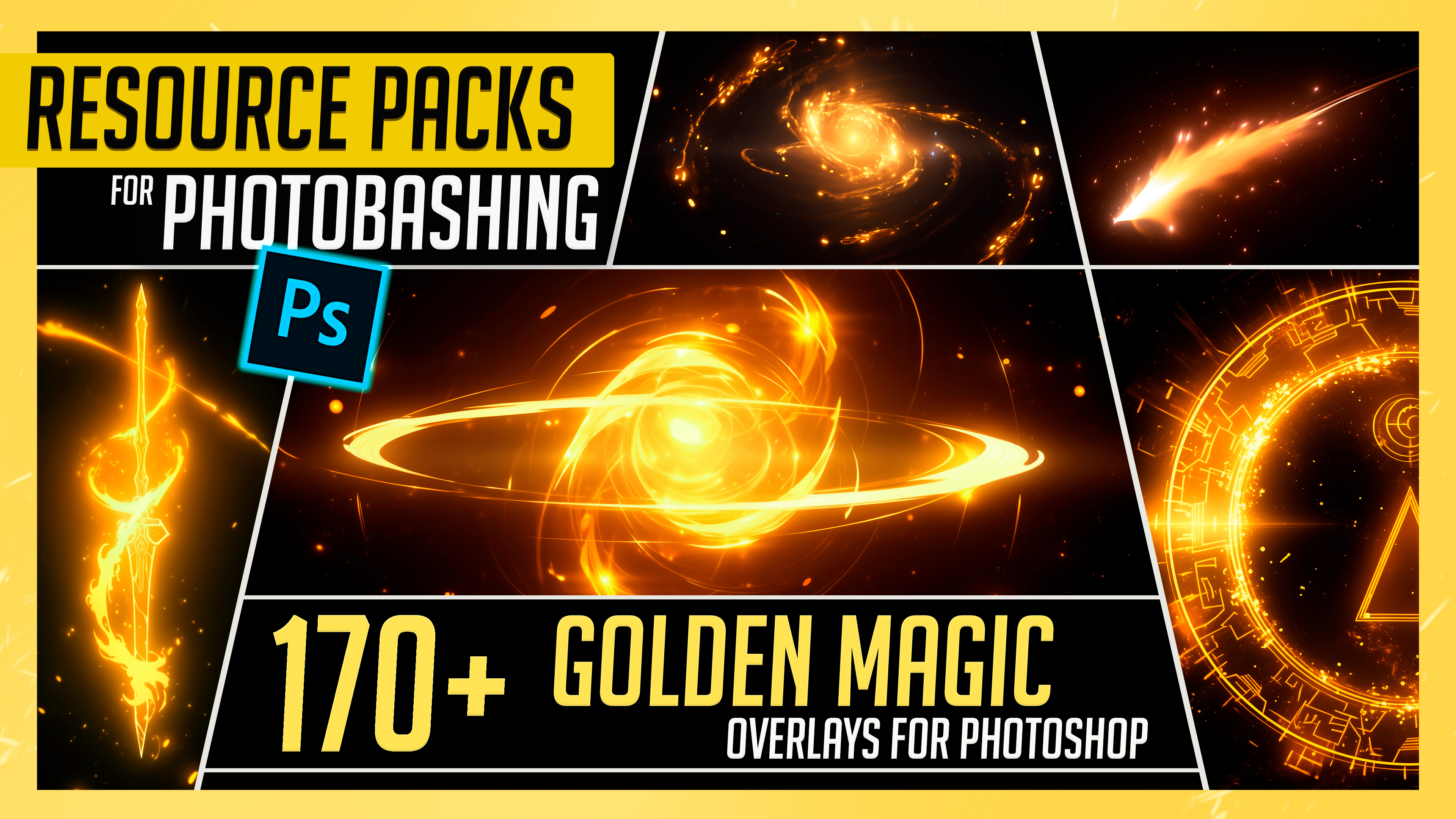 PHOTOBASH 170+ Golden Magic Overlay Effects by Blazgad on DeviantArt