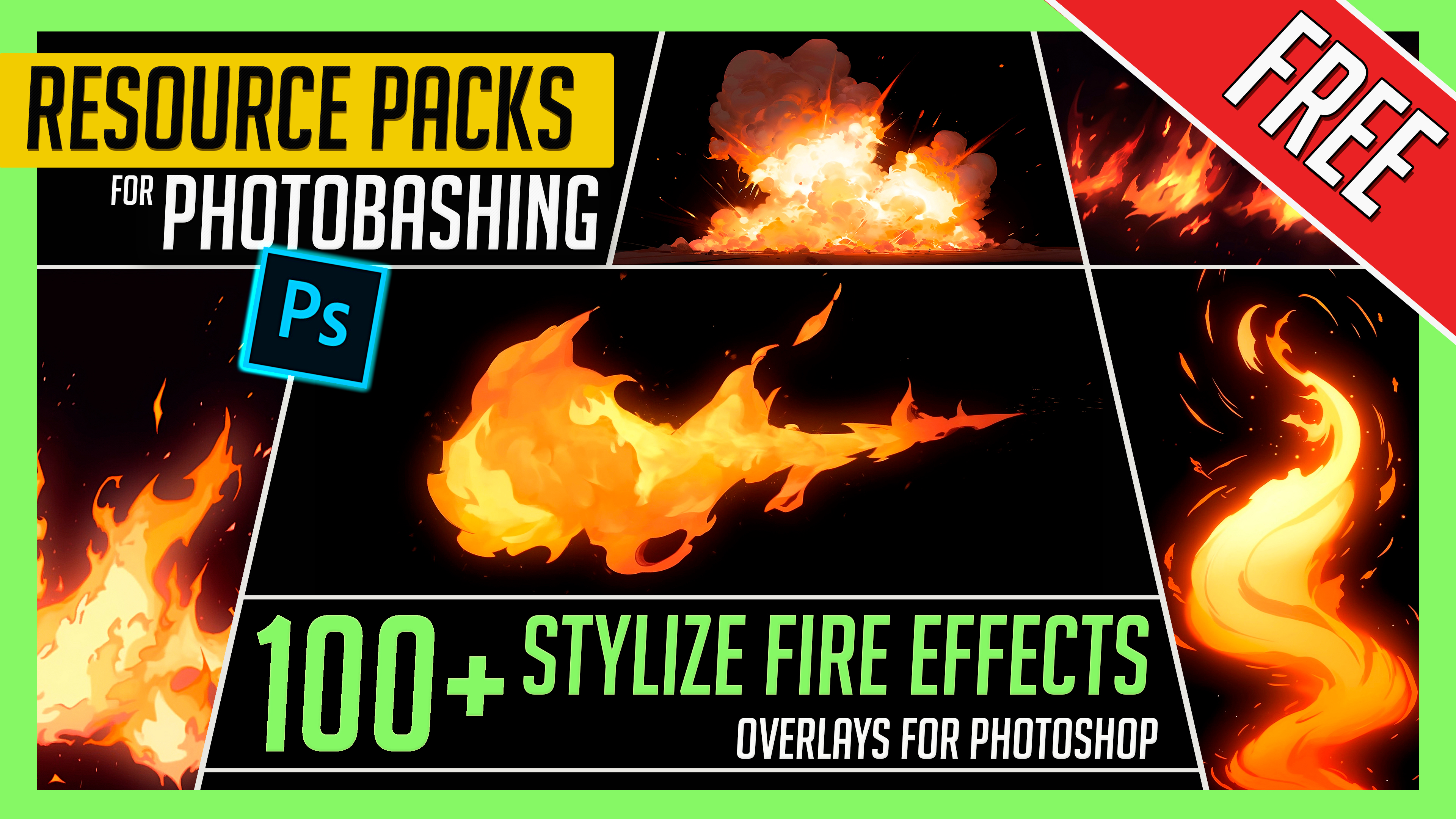 FREE 100+ Stylized Fire and Flame Overlay Effects by Blazgad on DeviantArt