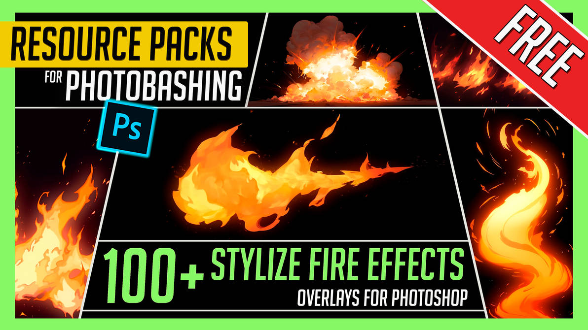 FREE 100+ Stylized Fire and Flame Overlay Effects by Blazgad on DeviantArt