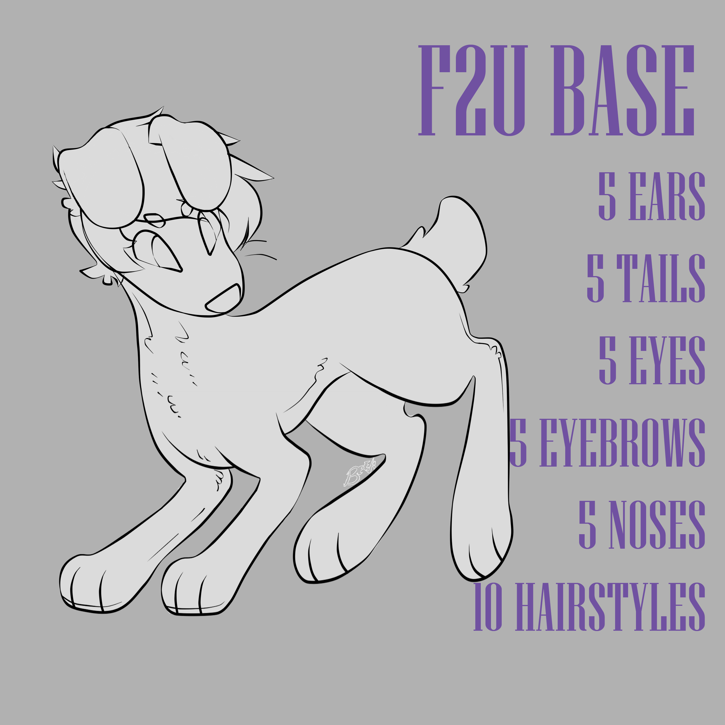 F2U Lineart Base | PSD | SAI | by BeeGeekVi on DeviantArt