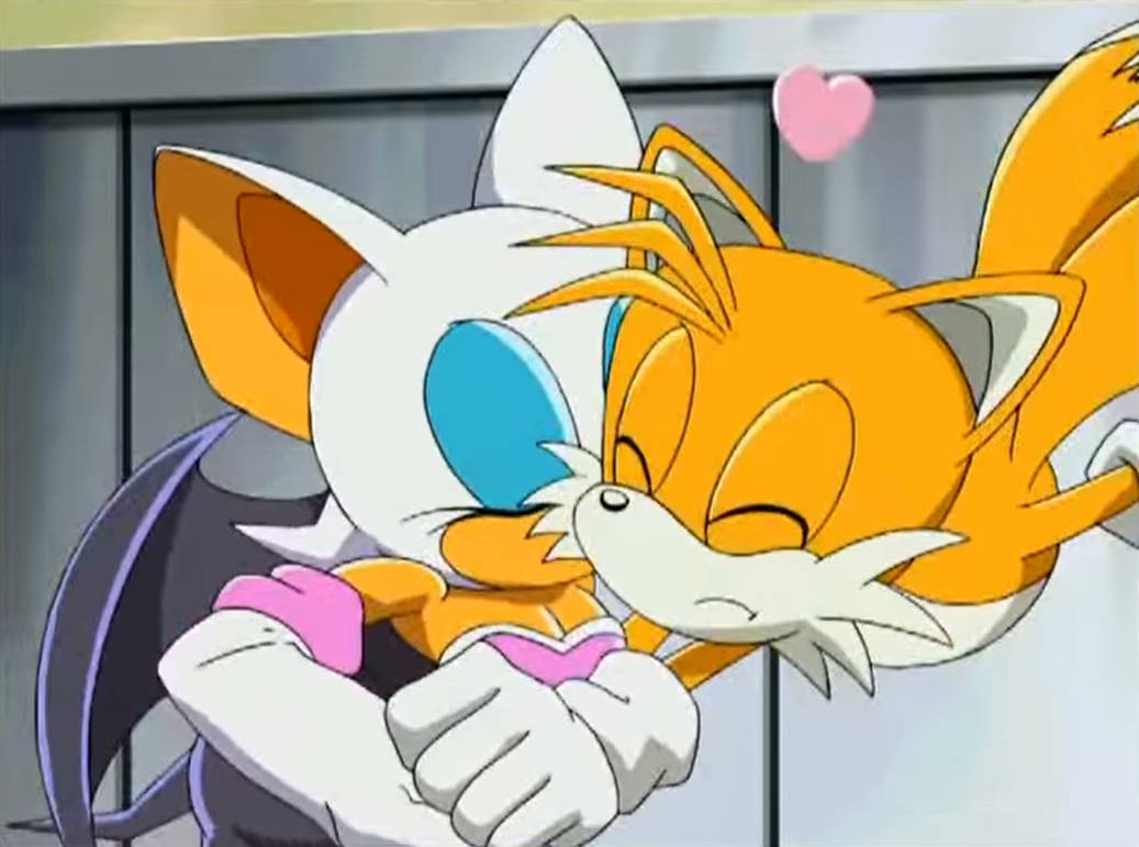 Rouge Kisses Tails On The Cheek - Sonic X by ashanteee9 on DeviantArt