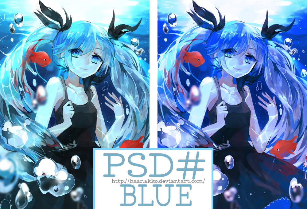 PSD# | Blue by Haanakko on DeviantArt