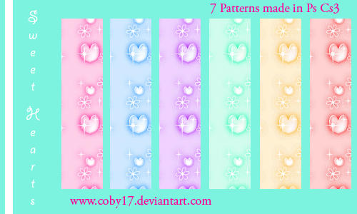 Sweet Hearts Patterns by Coby17 on DeviantArt