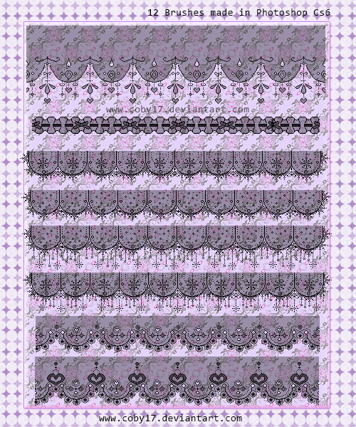 Kawaii Pixel Laces PS Brushes by Coby17 on DeviantArt