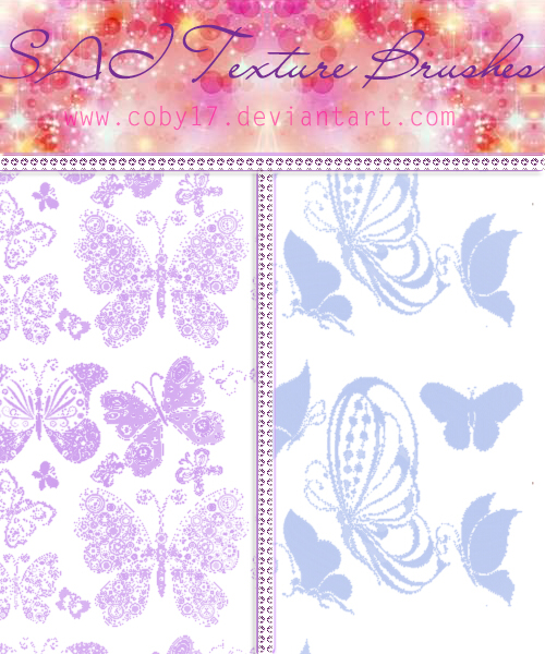 Butterfly Brushes for paint tool SAI by Coby17 on DeviantArt