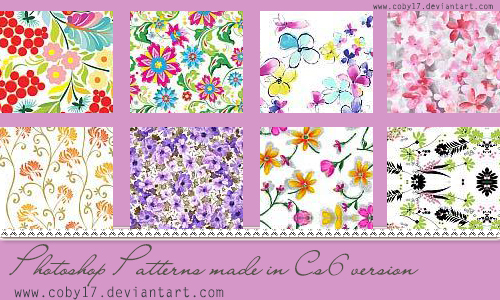 Floral Photoshop Patterns. by Coby17 on DeviantArt