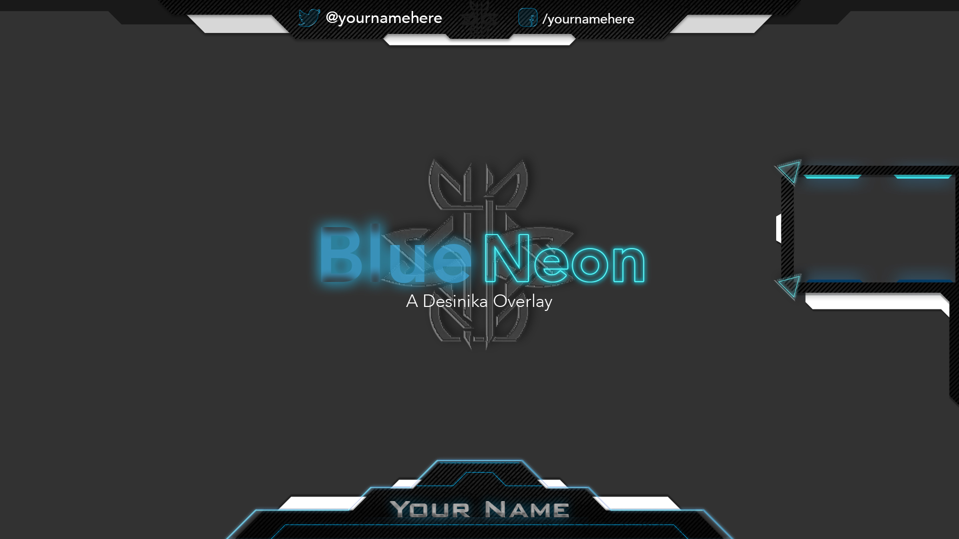 Blue Neon Twitch Overlay by Desinika on DeviantArt