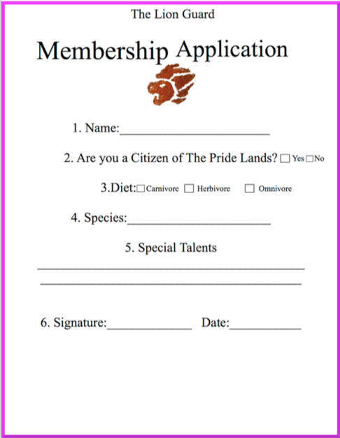 The Lion Guard Application by AmaniTheLion on DeviantArt