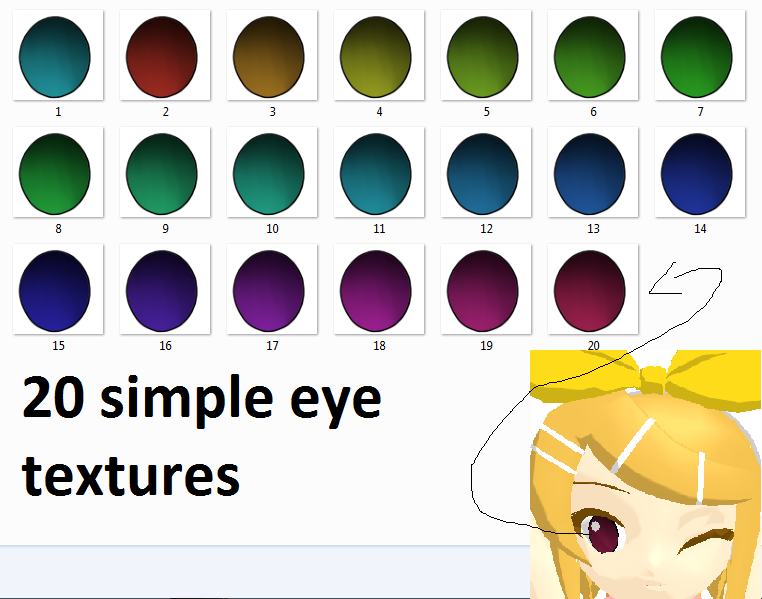 20 Simple Eye Textures Pack by Icon-Comission on DeviantArt