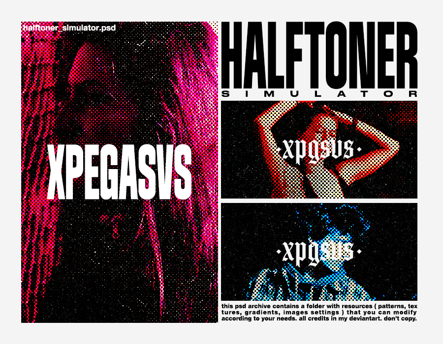 [01] : halftoner simulator | psd effect by xPEGASVS on DeviantArt