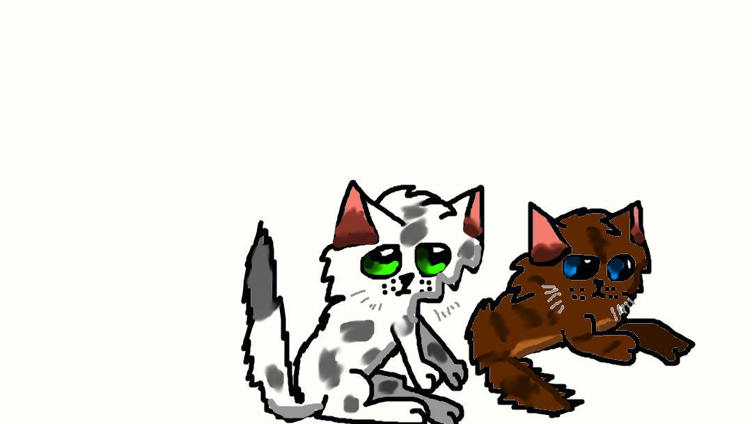 Bramblekit (step) and Talonkit (storm) by Rainstar-of-LakeClan on ...