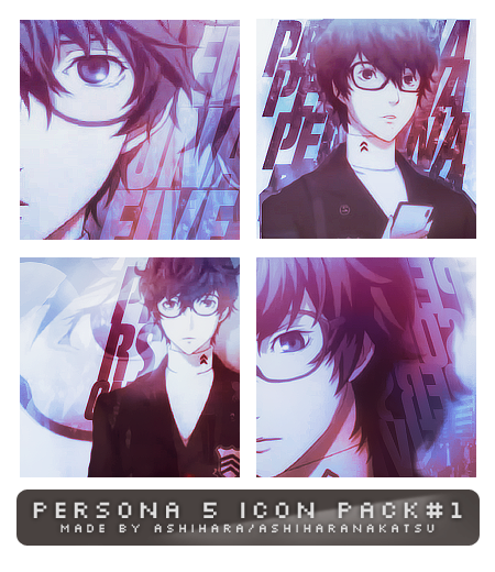 PERSONA 5 (MC) ICON PACK #1 by Ashihara by AshiharaNakatsu on DeviantArt