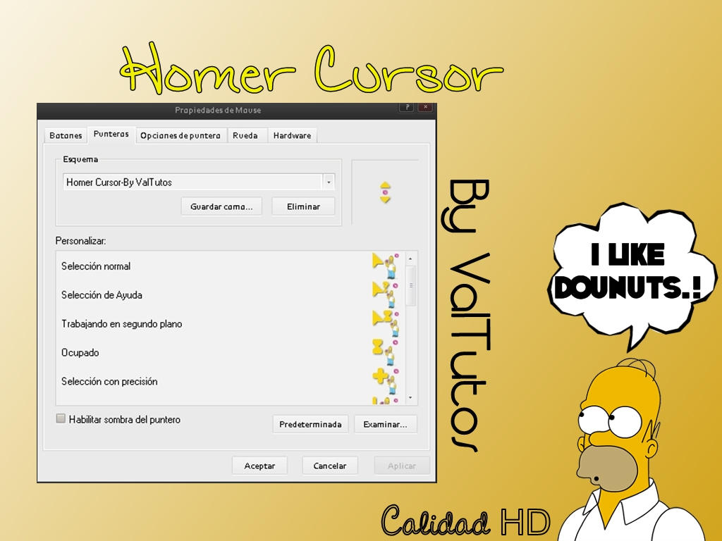Homer Cursor- By ValTutos by ValTutos on DeviantArt