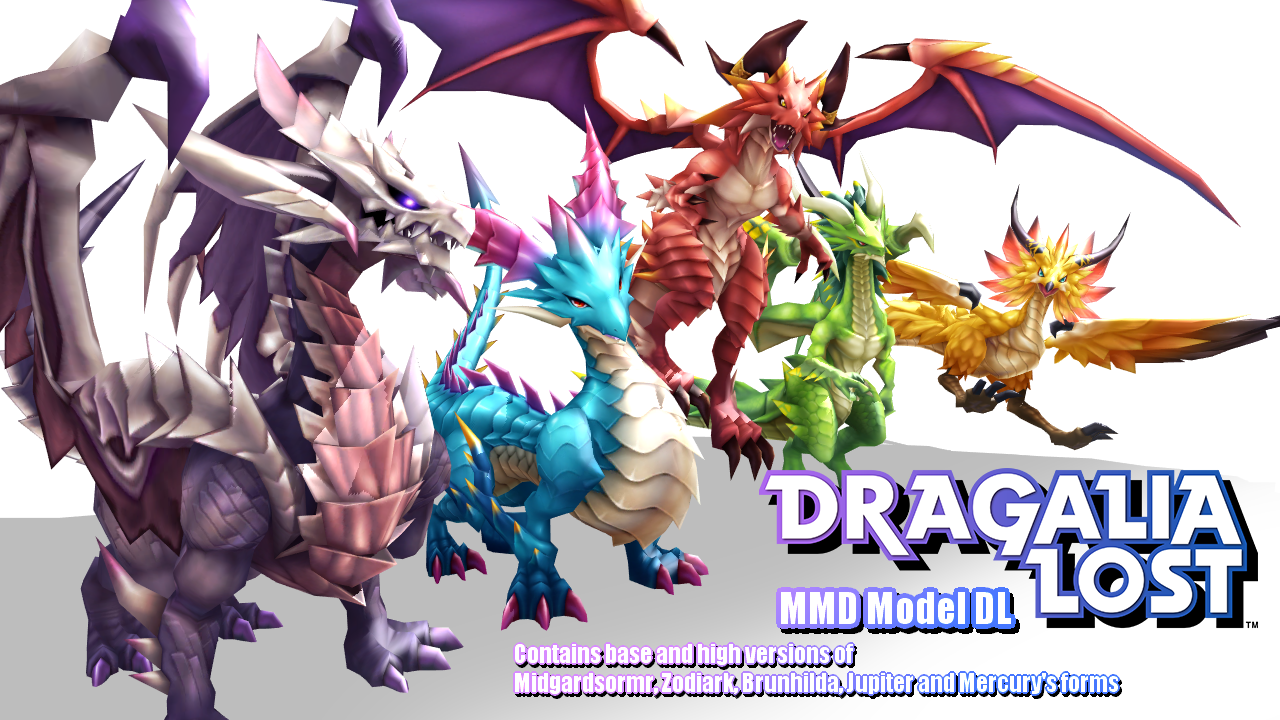 Dragalia Lost - MMD Main Cast Dragons by RadioactiveBirds on DeviantArt