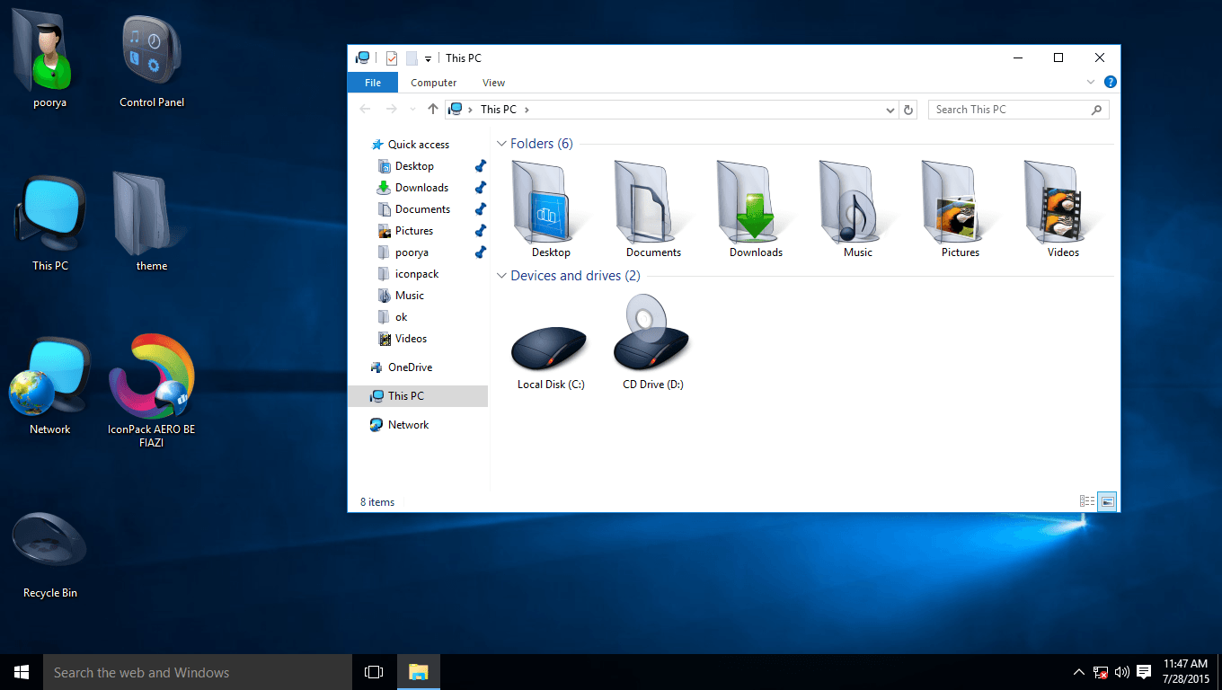 AERO IconPack for Win10 by hamed1987s on DeviantArt