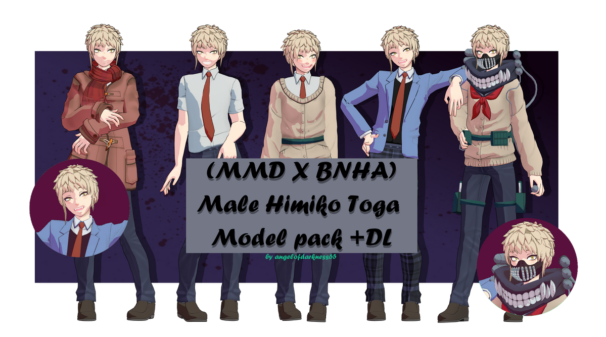 (MMD X BNHA) TDA Male Himiko Toga + DL by OBSESSCORIC on DeviantArt