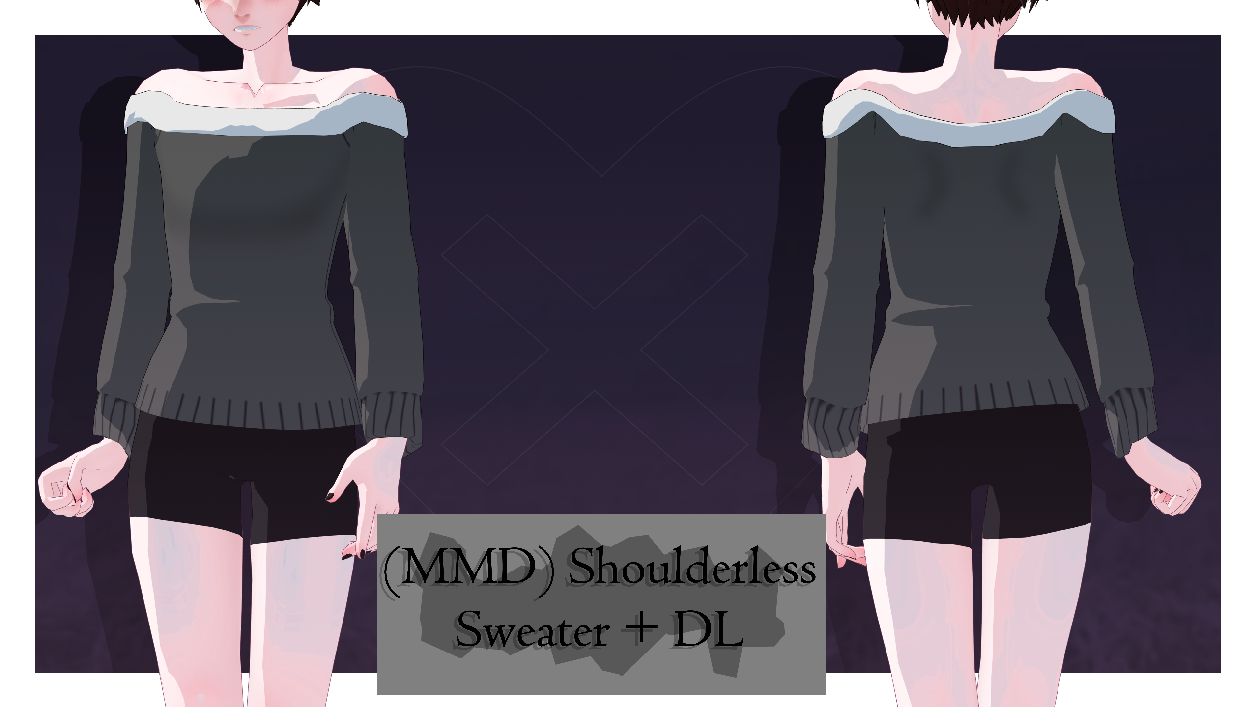 (MMD) Shoulderless Sweater +DL by OBSESSCORIC on DeviantArt