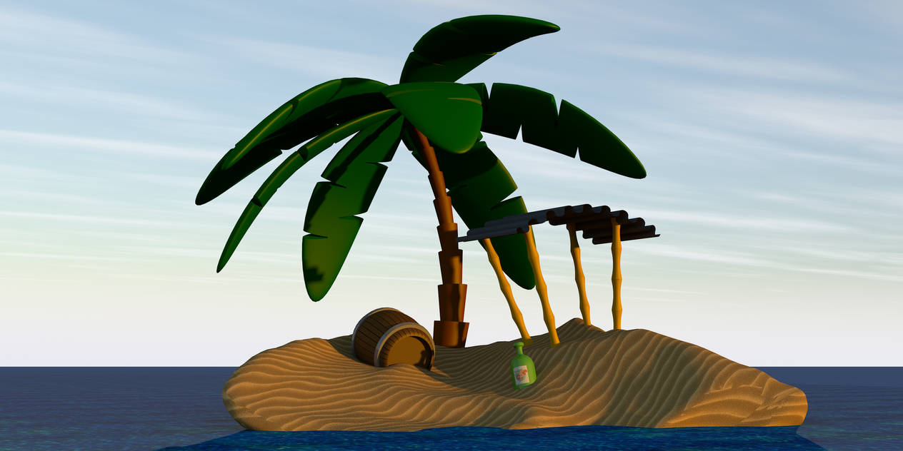 A 3D cartoon island by tiberius121212 on DeviantArt
