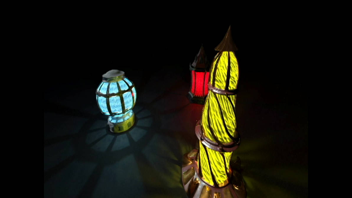 Three lanterns (fly around) by Tiemnokryskin on DeviantArt