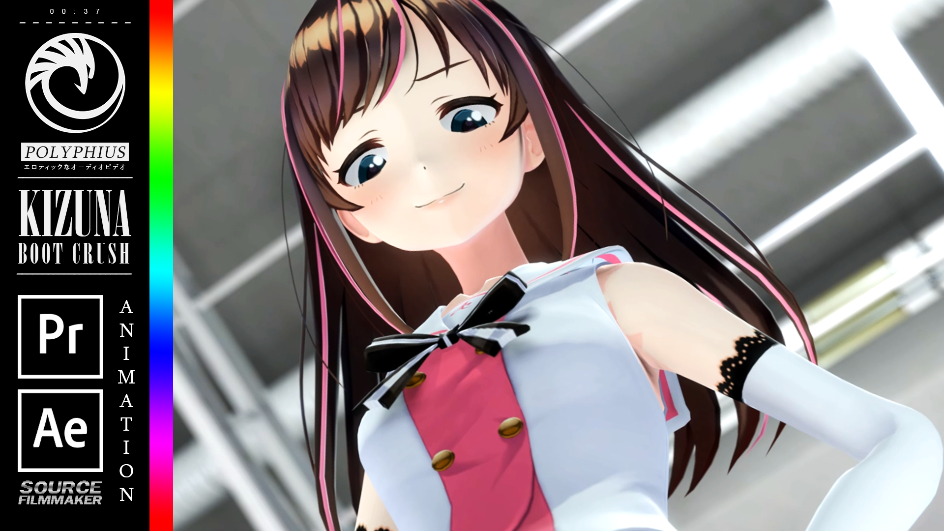 [Animation] Kizuna AI Boot/Butt Crush by Polyphius on DeviantArt