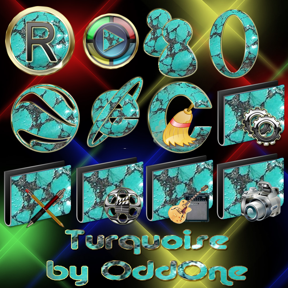 Turquiose icon set by 0dd0ne on DeviantArt