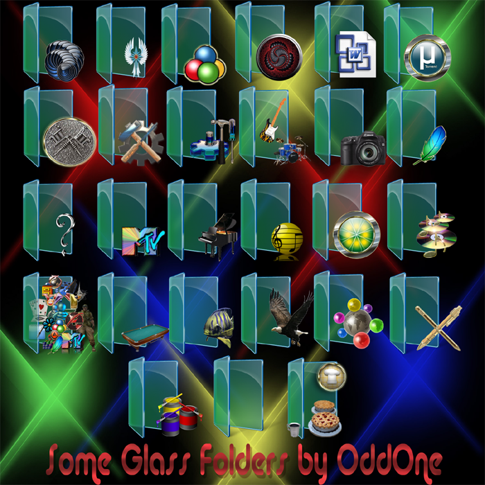 Glass Folders by 0dd0ne on DeviantArt