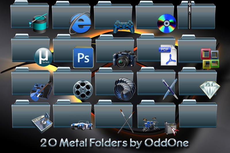 20 Blue Metal folders by 0dd0ne on DeviantArt