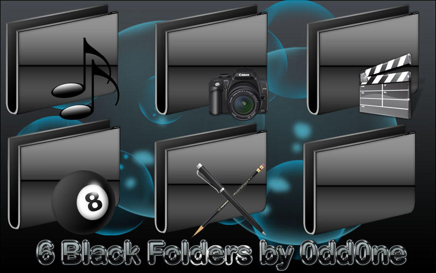 6 Black Folders by 0dd0ne on DeviantArt