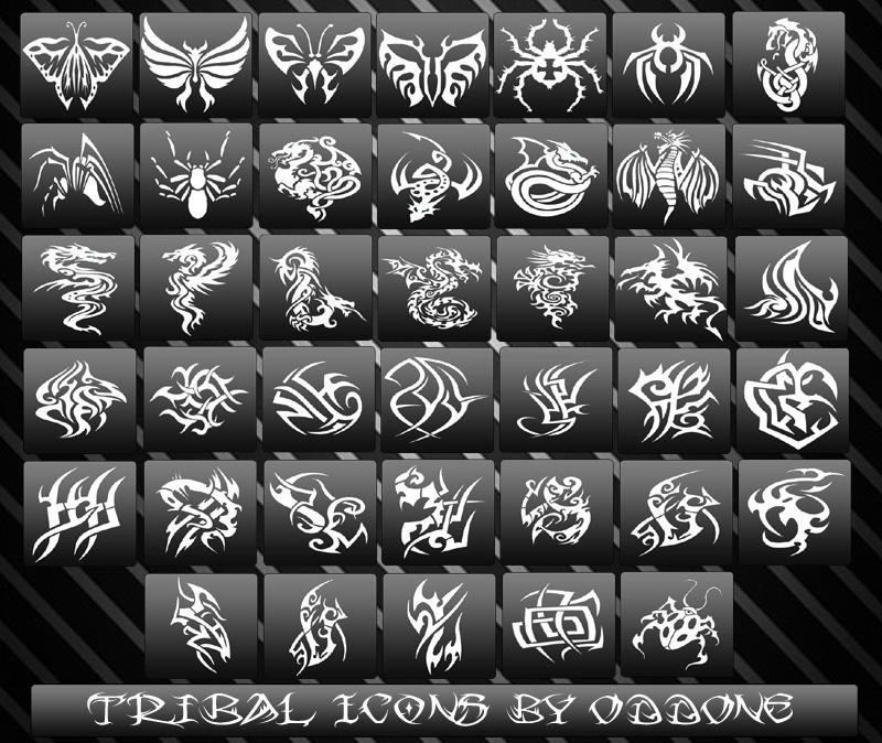 Tribal Icons by 0dd0ne on DeviantArt