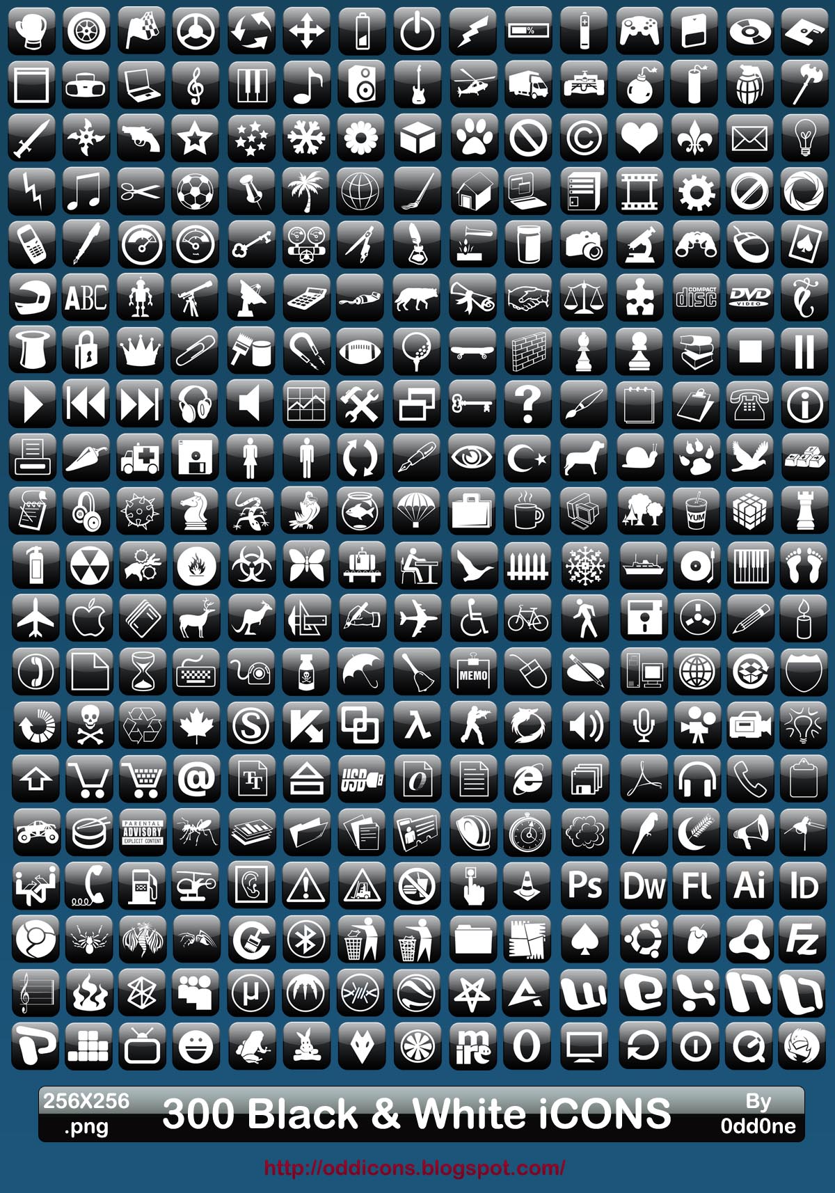 300 Black and White iCONS by 0dd0ne on DeviantArt