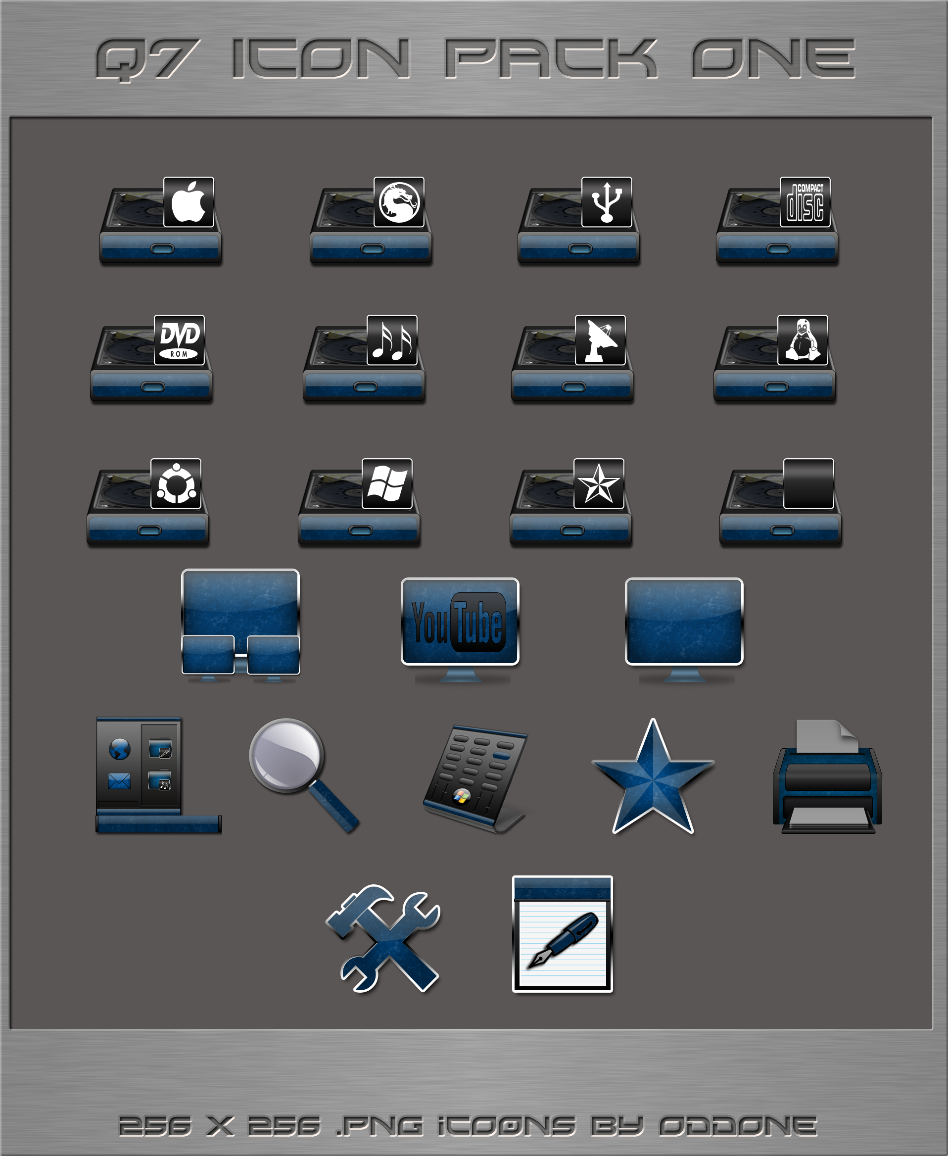 Q7 Icon Pack I by 0dd0ne on DeviantArt