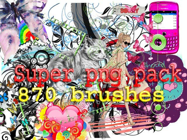 Super png pack 870 brushes by malalittle on DeviantArt