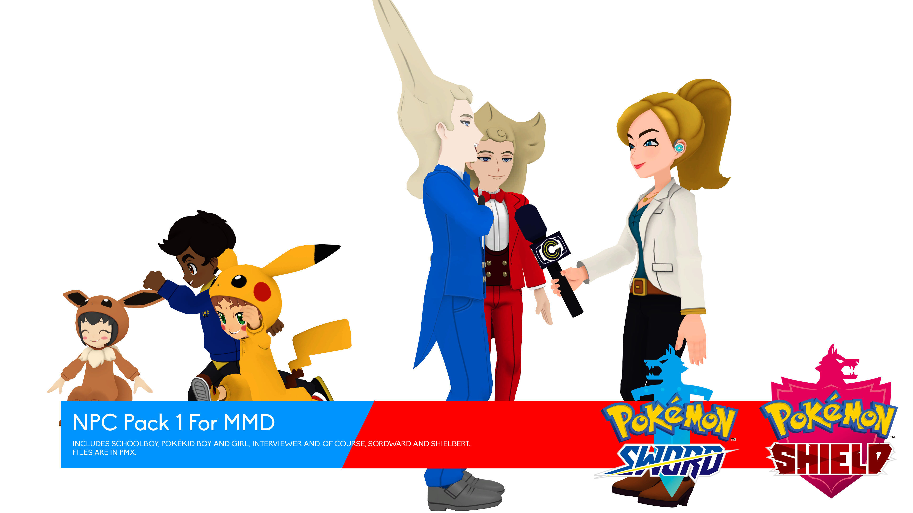 Pokemon SwSh MMD - NPC PACK 1 DOWNLOAD by Pikapika-2000 on DeviantArt
