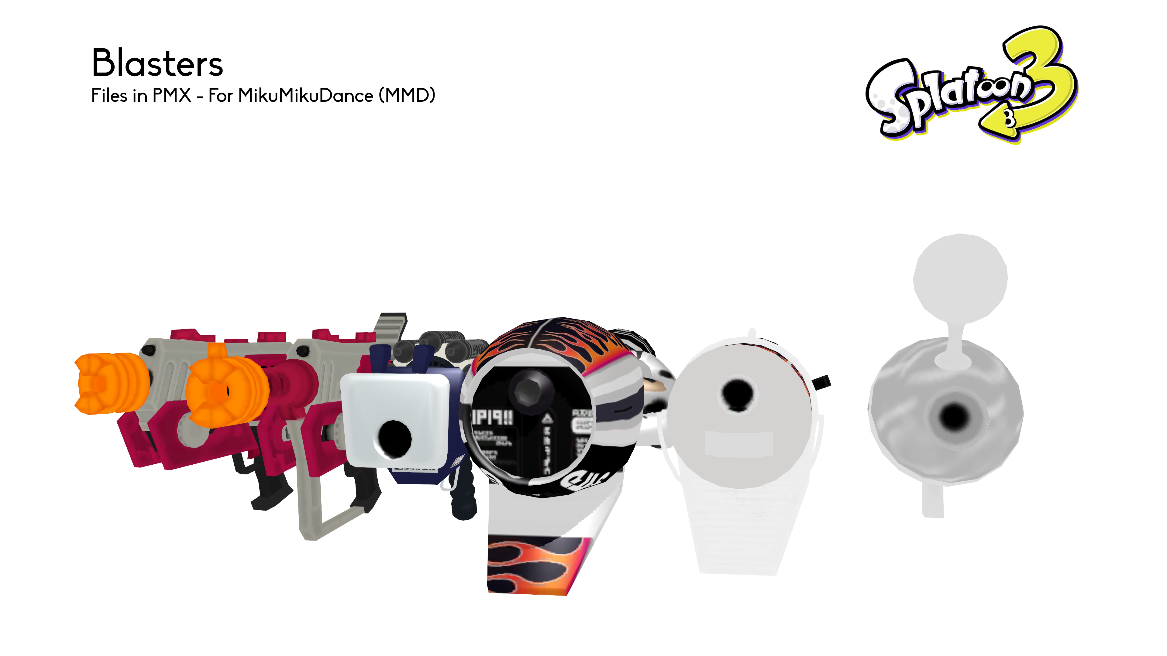 MMD Splatoon 3 - Blasters Download by Pikapika-2000 on DeviantArt