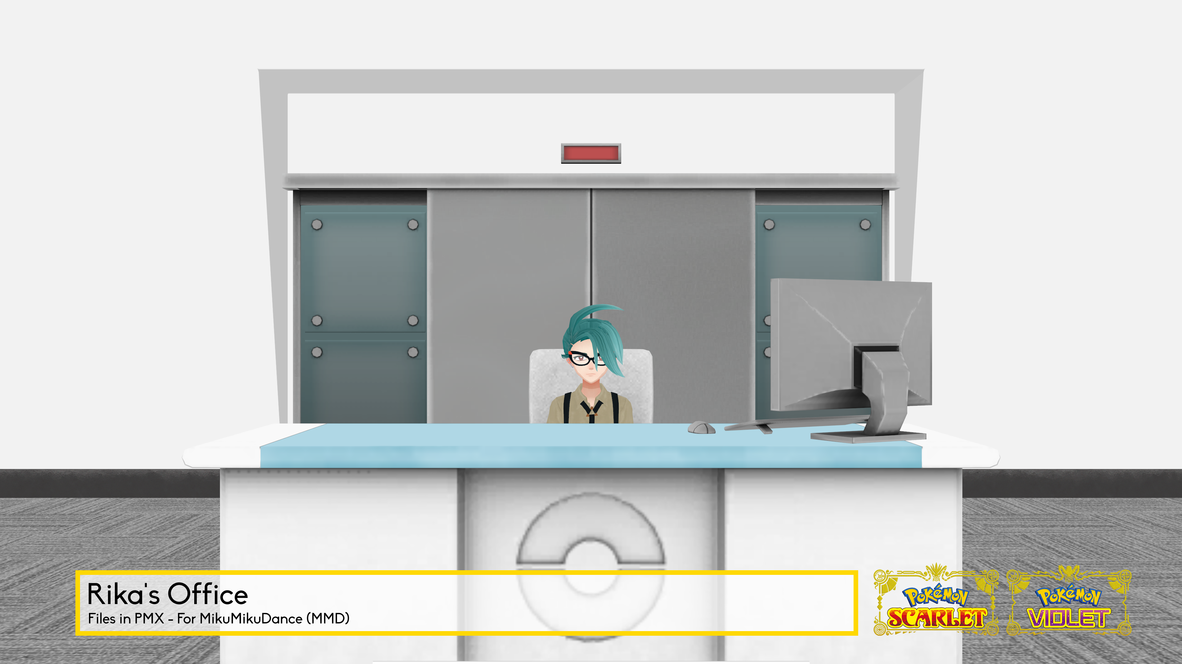 MMD Pokemon Scarlet/Violet Stage - Rika's Office by Pikapika-2000 on ...