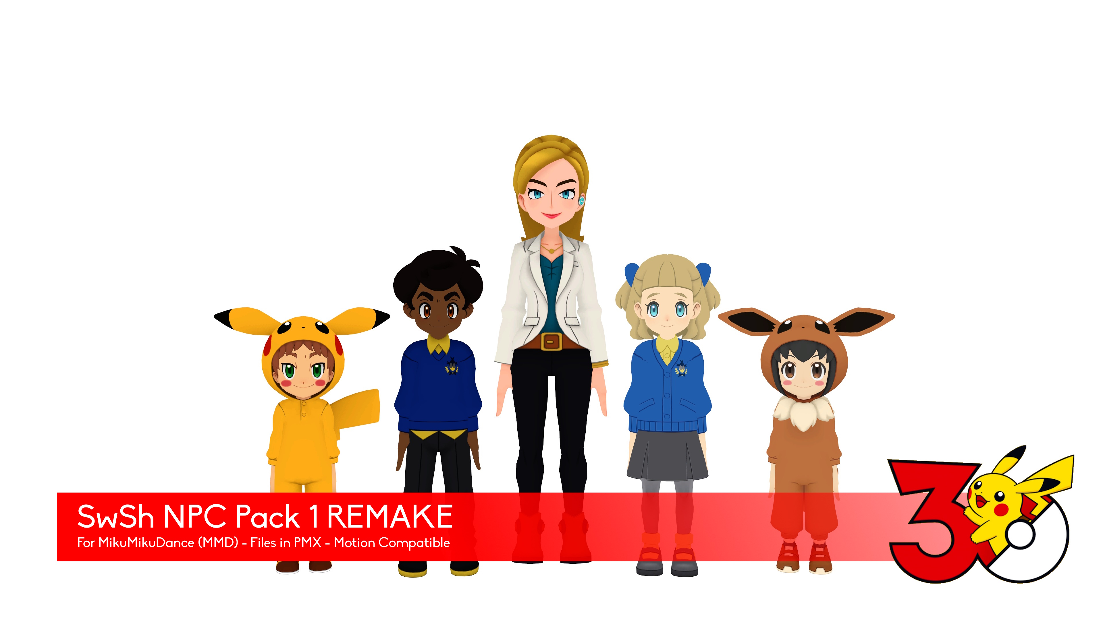MMD - Pokemon SwSh - NPC Pack 1 Remake by Pikapika-2000 on DeviantArt