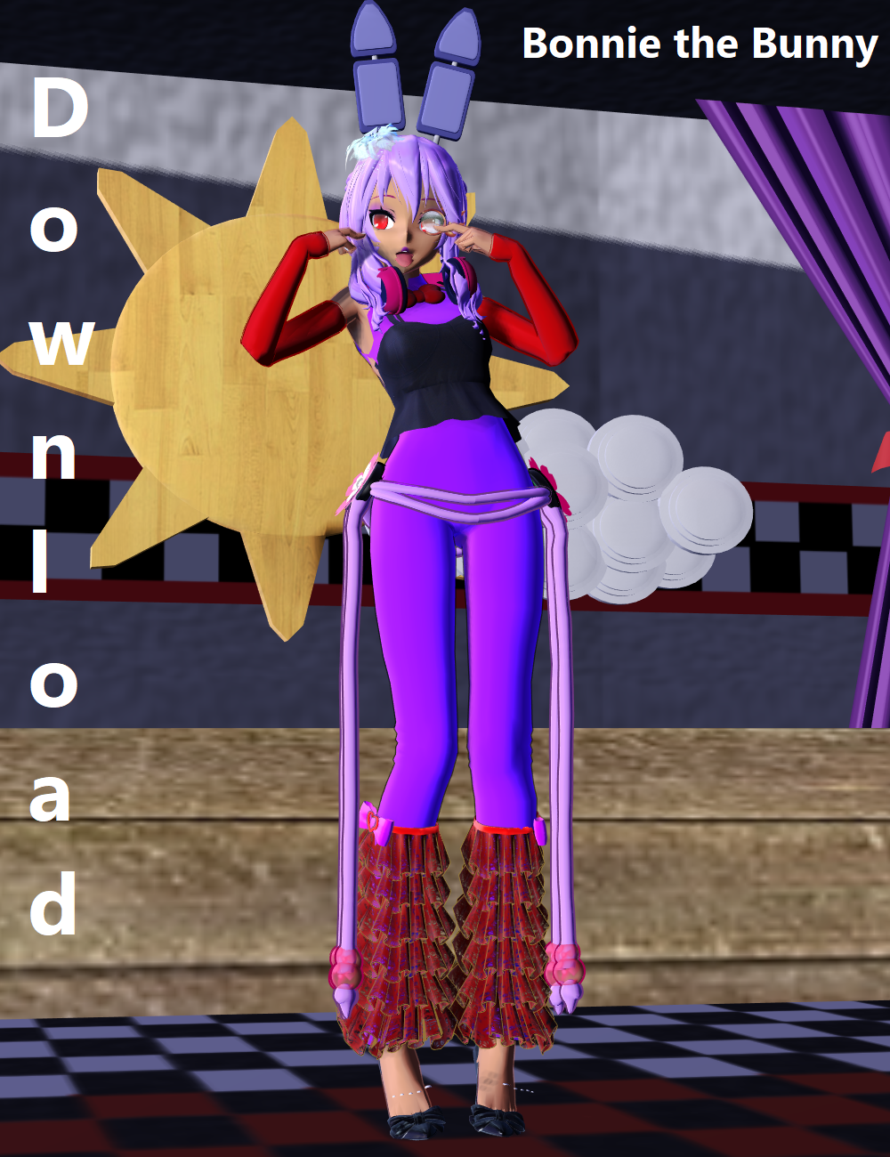 [MMD FNAF Model DL] Bonnie the Bunny by obscuredsavepoint on DeviantArt